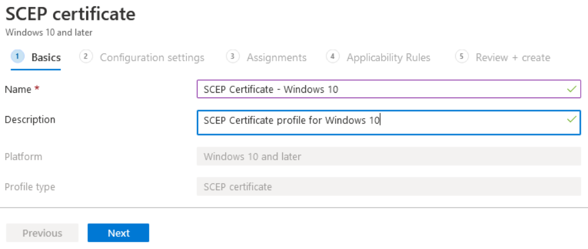 SecureW2 CA SCEP Integration with Microsoft Endpoint Manager: Intune