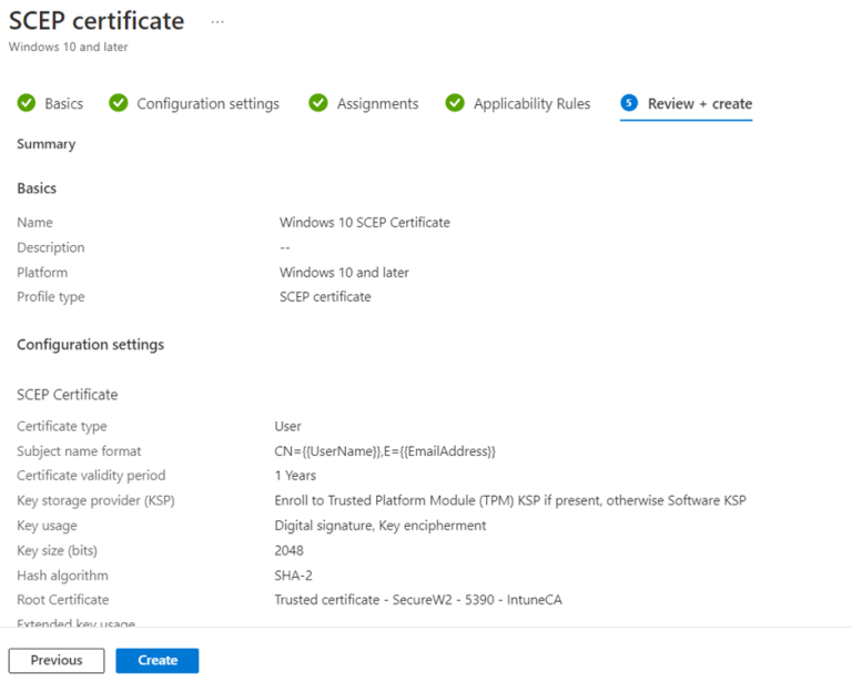Configuring SCEP Profiles in Intune: A High-Level Overview