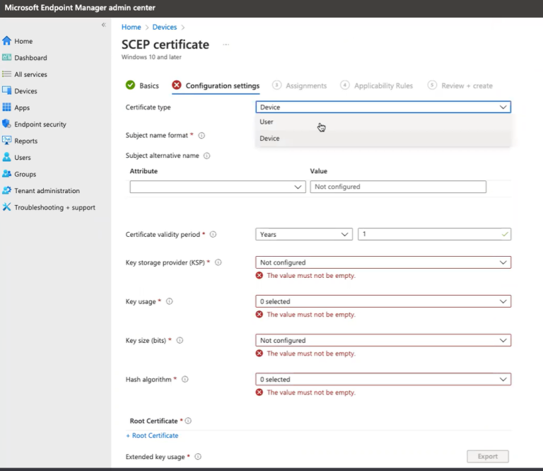 Configuring SCEP Profiles in Intune: A High-Level Overview