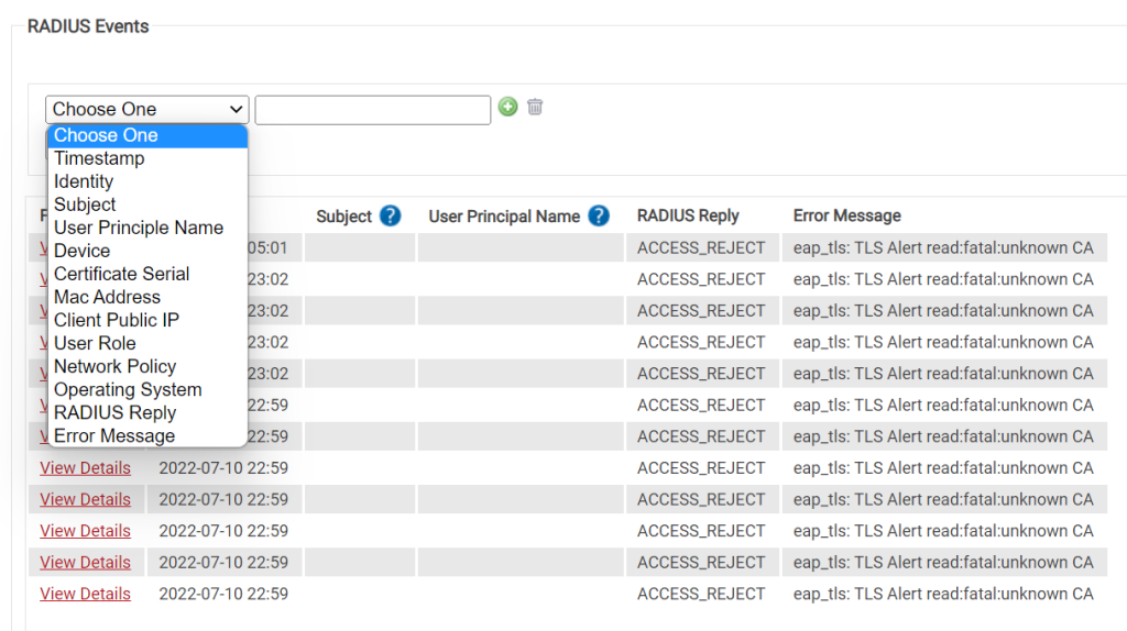 How To View Radius Event Logs
