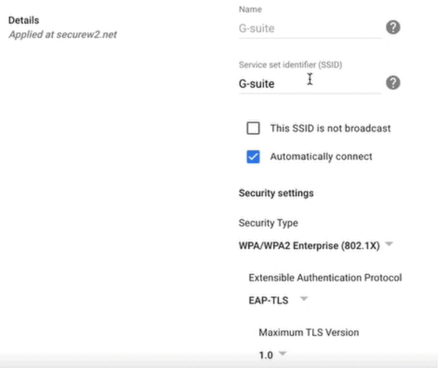 Configure Google SCEP Certificate Automatic Enrollment Profiles