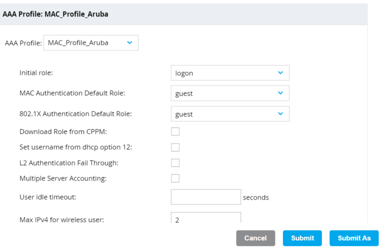 How to integrate MAC based RADIUS Authentication with Aruba IAP
