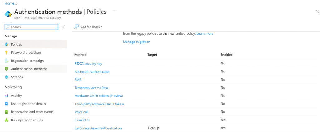 Configuring Azure AD CBA with Conditional Access Policies