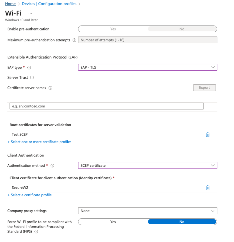 Intune 802.1X Setup Guide: Secure Wi-Fi with EAP-TLS